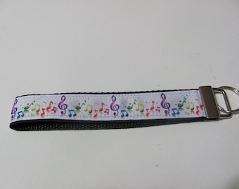 Music Notes Wristlet Keychain Key Fob - Etsy