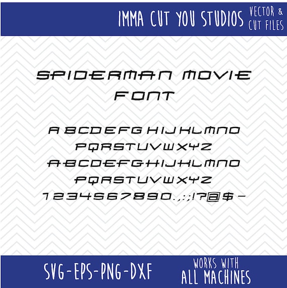 Spiderman Font SVG EPS PNG Dfx Cut Files for Use With - Etsy Canada