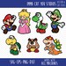 Mario Character Set SVG EPS PNG Dfx Cut Files for Use | Etsy