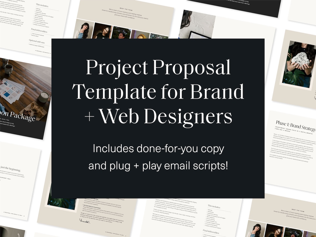 Project Proposal Template for Brand + Web Designers | Includes Done-for-you Copy and Email ...