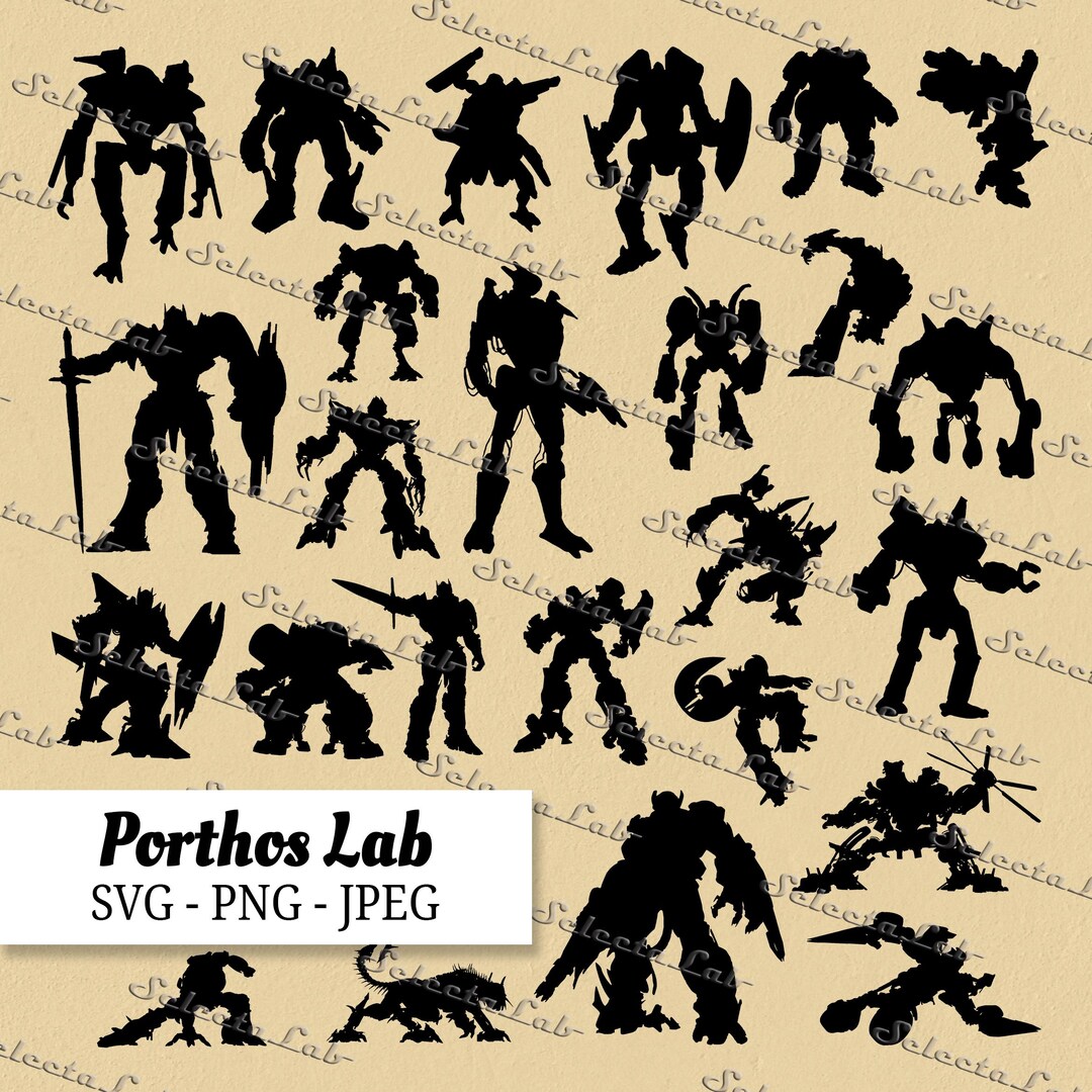 Digital SVG PNG Mecha, Robot, Sci-fi, Futuristic, Giant Robot Clipart ...
