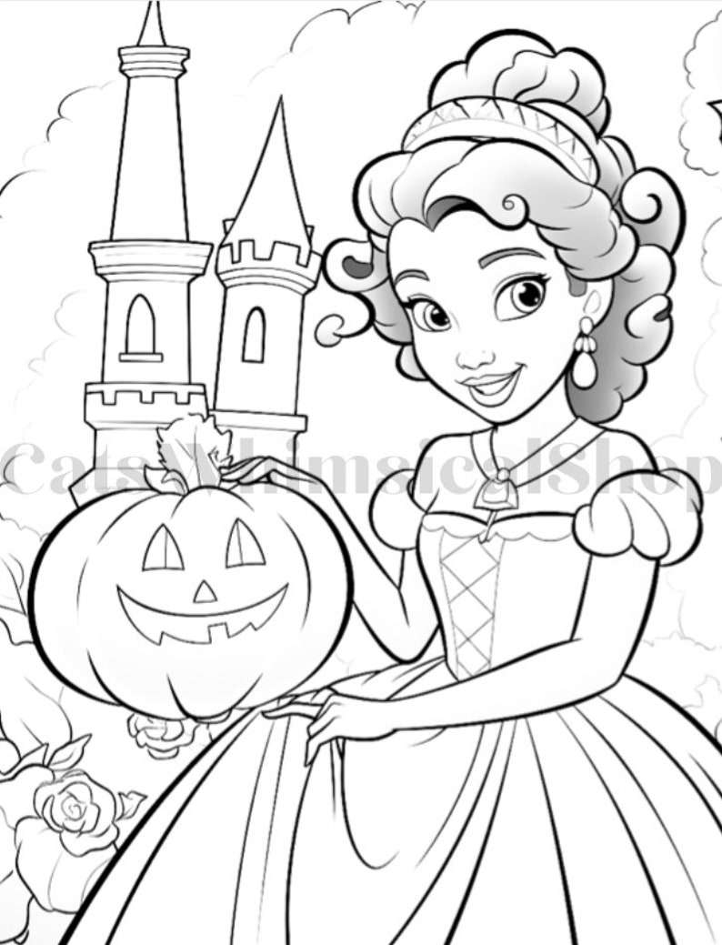 20 Halloween Princess Coloring Pages / Kids Coloring / Printable PDF ...