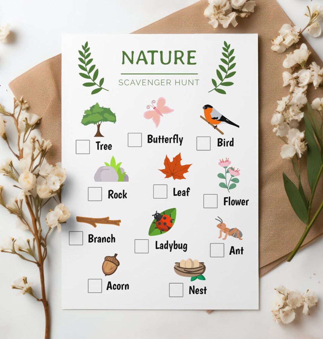 Nature Scavenger Hunt / Kids Activity / Outdoor Activity / Printable ...