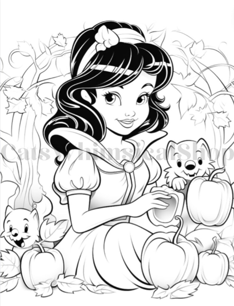 20 Halloween Princess Coloring Pages / Kids Coloring / Printable PDF ...