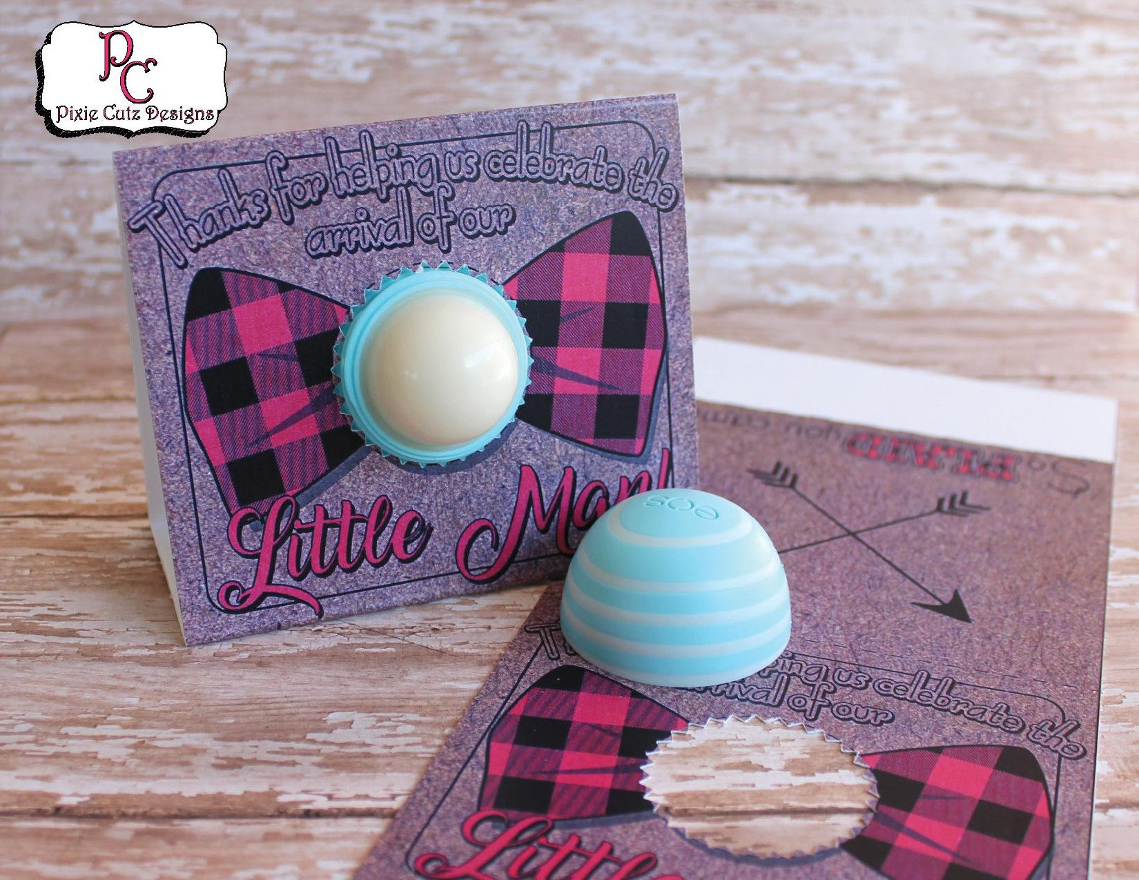 EOS Baby Shower Favor; EOS Holder; Plaid Baby Shower; EOS Favor; Baby ...