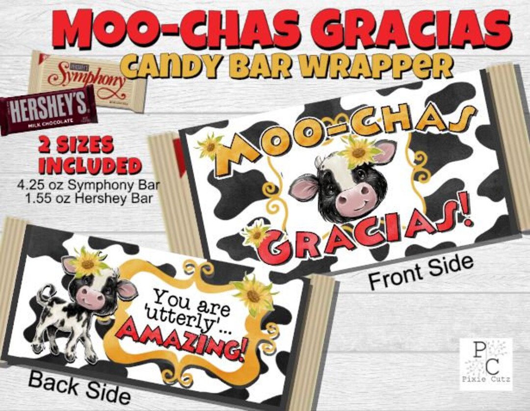 Moochas Gracias Gift; Thank You Gift; Muchas Gracias Wrapper; Muchas ...
