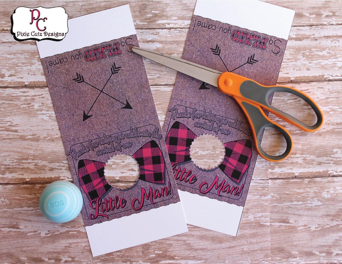 EOS Baby Shower Favor; EOS Holder; Plaid Baby Shower; EOS Favor; Baby ...