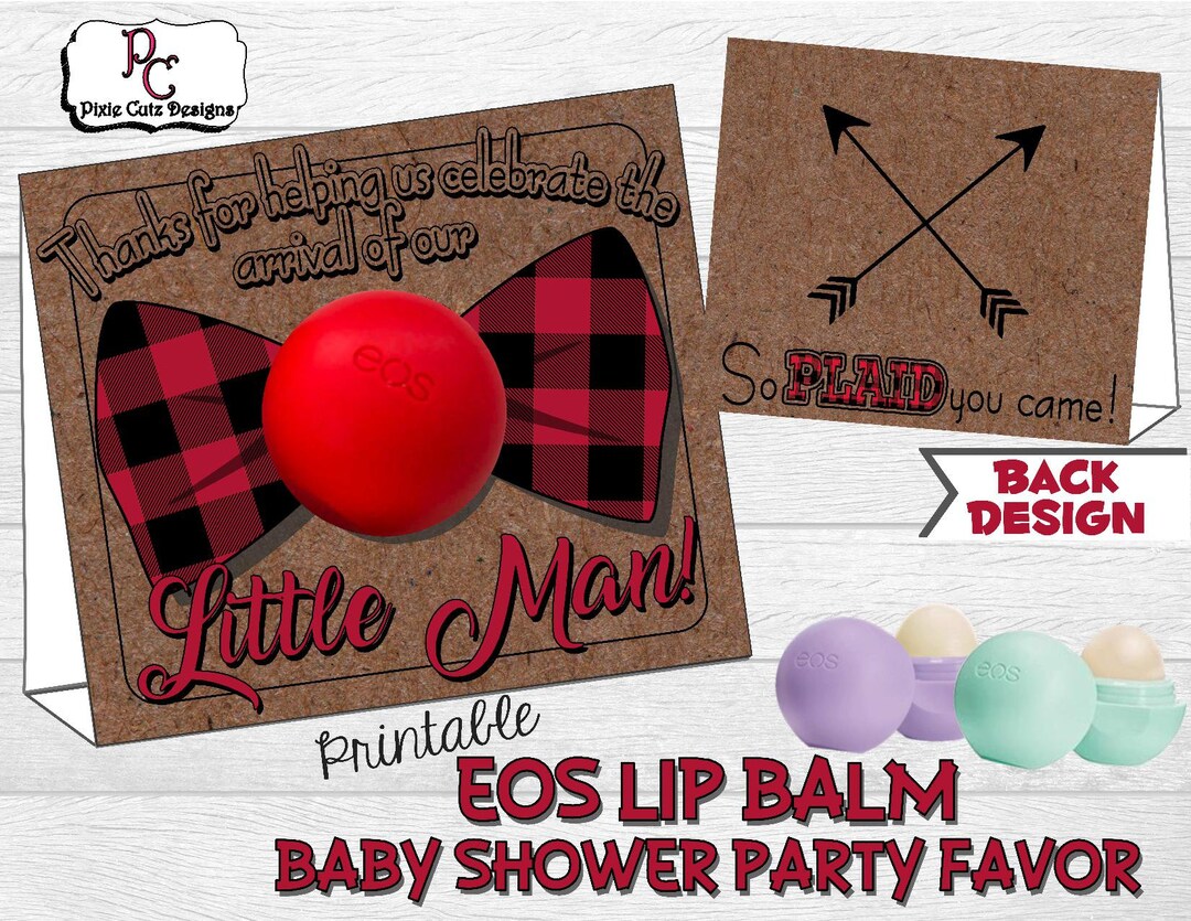 EOS Baby Shower Favor; EOS Holder; Plaid Baby Shower; EOS Favor; Baby ...