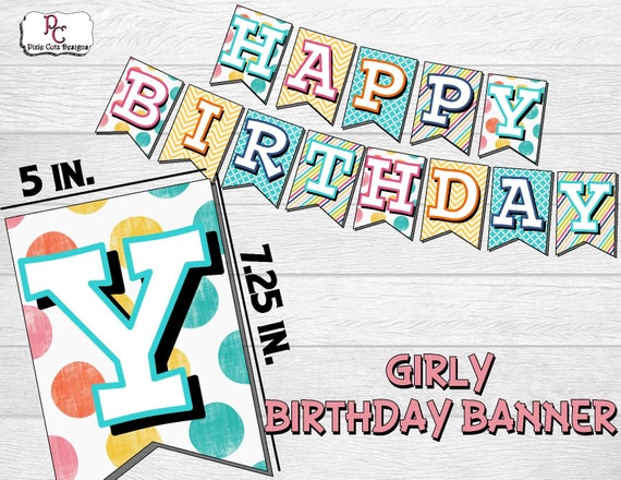 Bandera de feliz cumpleaños pancarta de cumpleaños para la | Etsy