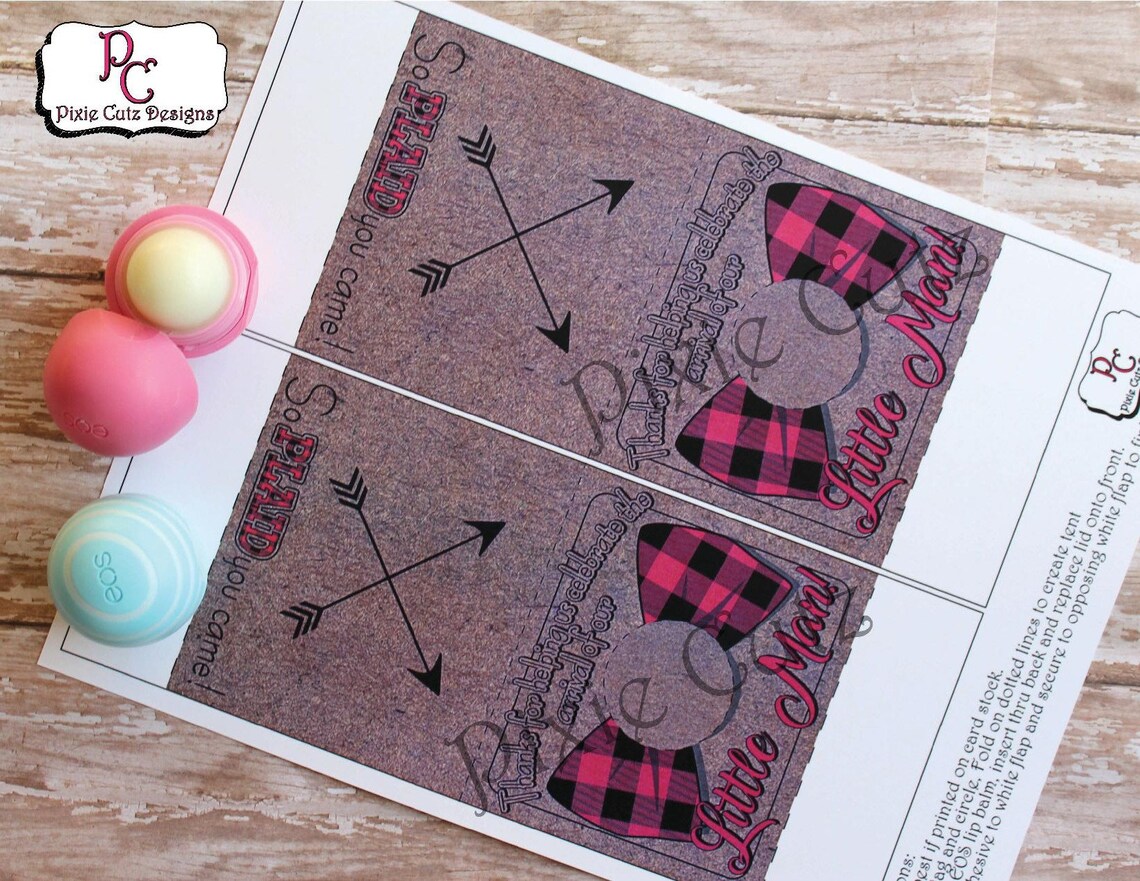 EOS Baby Shower Favor; EOS Holder; Plaid Baby Shower; EOS Favor; Baby ...