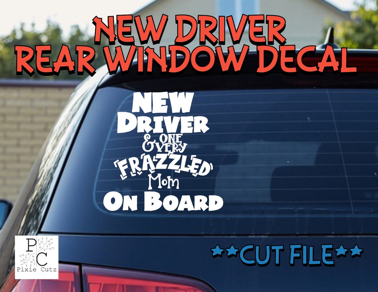 CUT FILE New Driver Window Decal Drivers Beware Student - Etsy