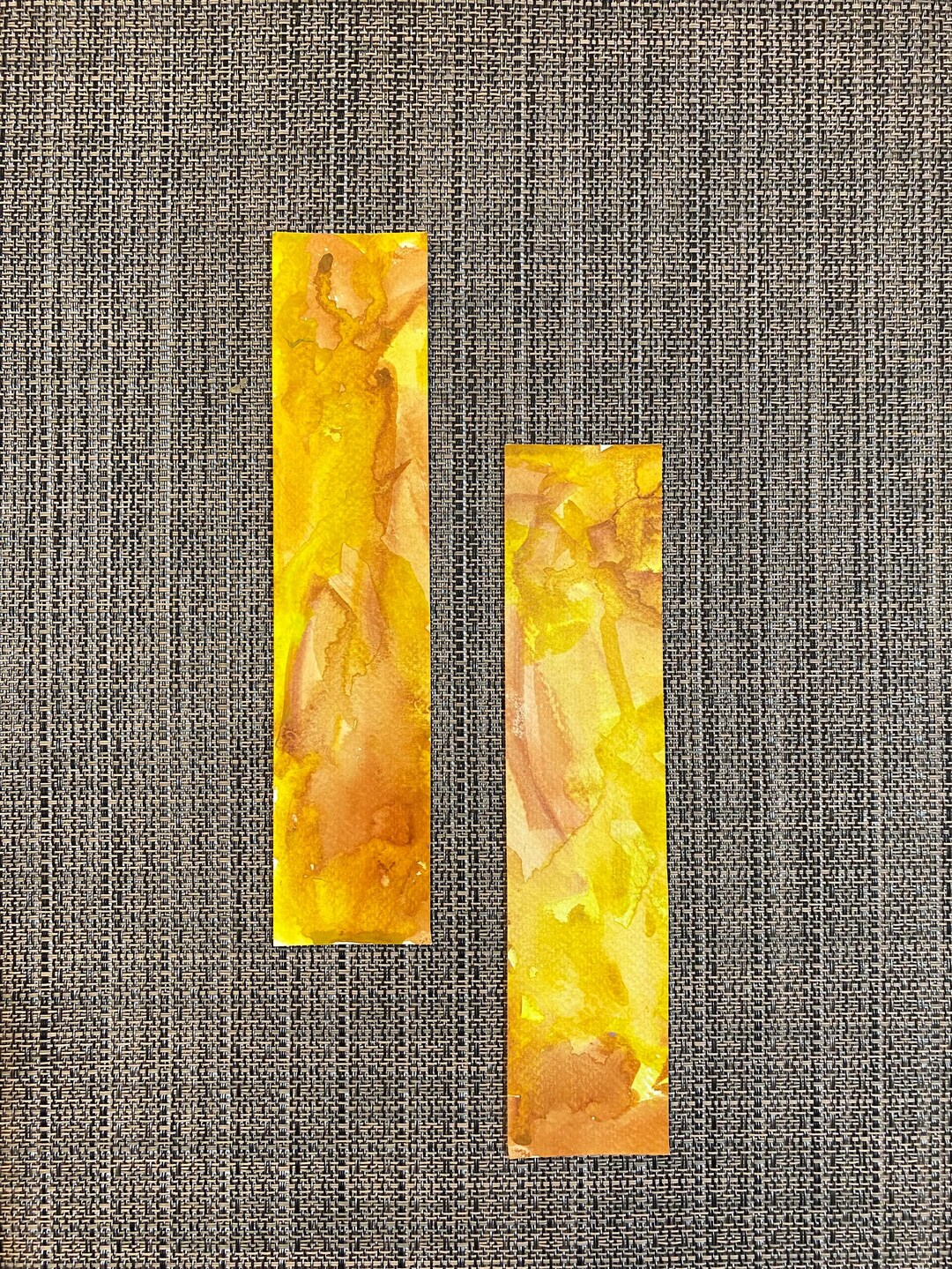 Hand-painted Yellow Watercolor Bookmarks, Set of 2 Gift - Etsy