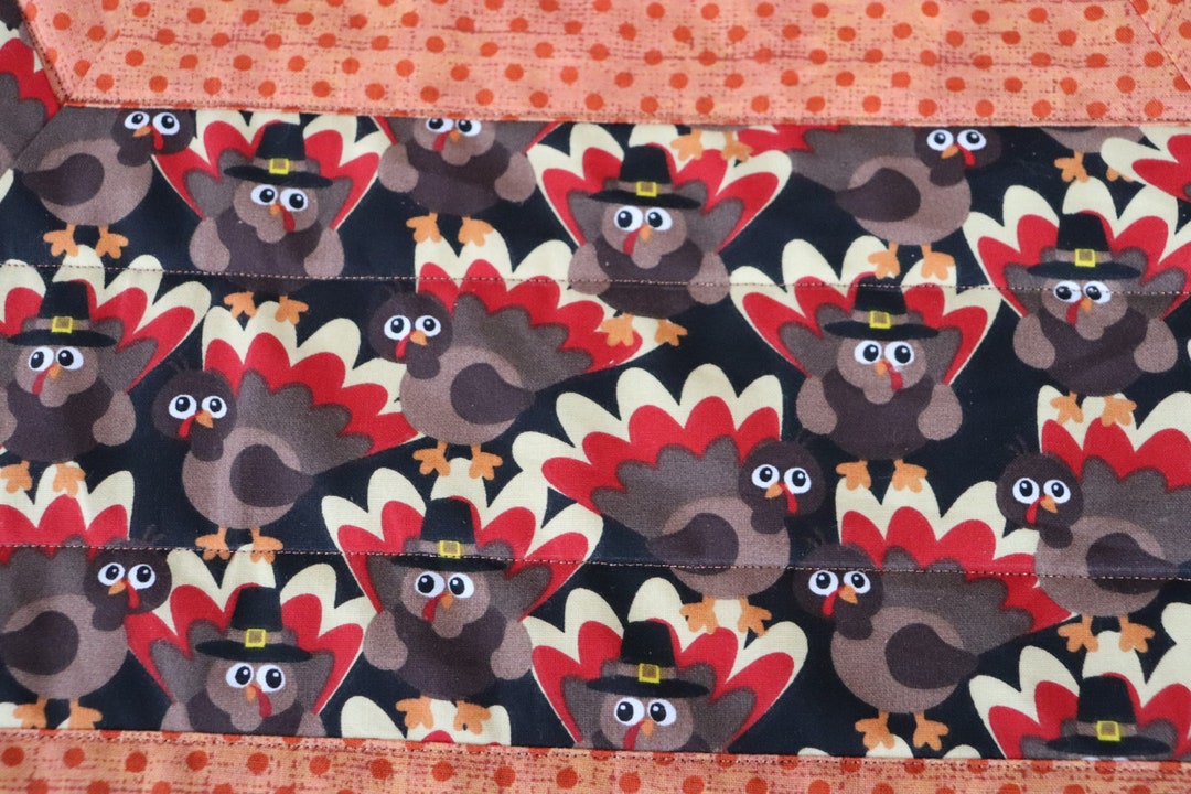 Thanksgiving Turkeys - Fun, Handmade, Oblong, Quilted Table Topper or ...