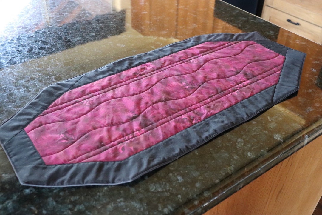 Deep Plum/maroon - Handmade, Oblong, Quilted Table Topper or Dresser ...