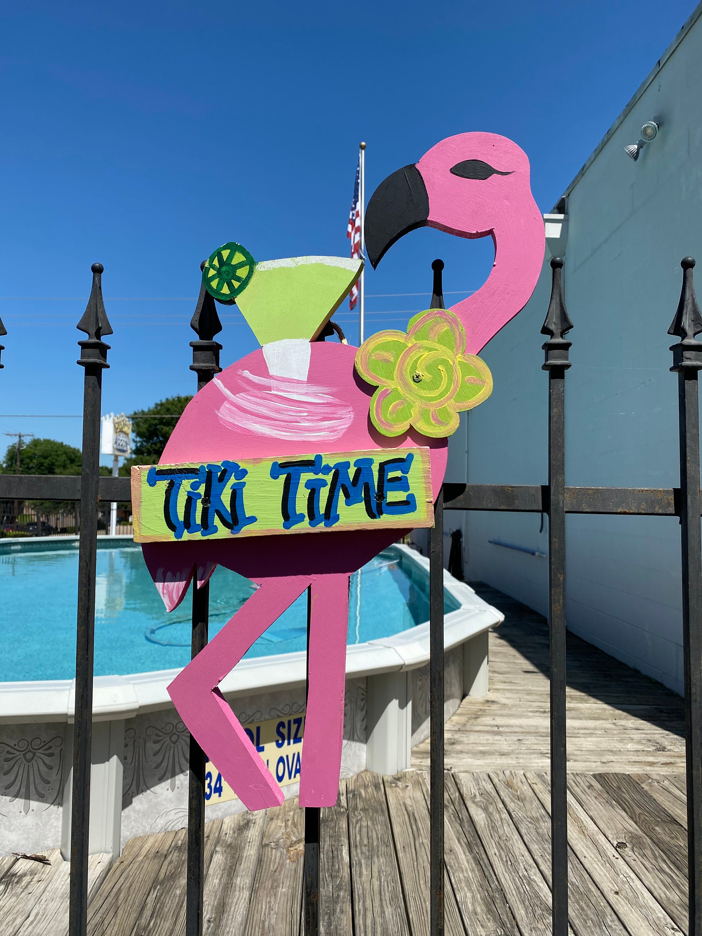 Tiki Time Flamingo - Etsy
