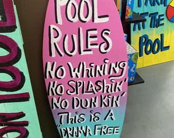 Pool Rules Sign - Etsy