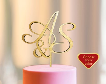 Letter A cake topper wedding cake topper gold initial cake | Etsy