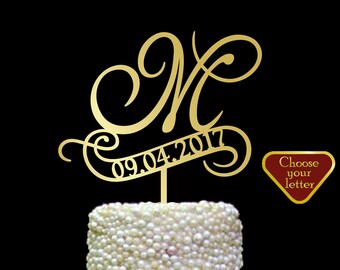 Letter m cake topper | Etsy