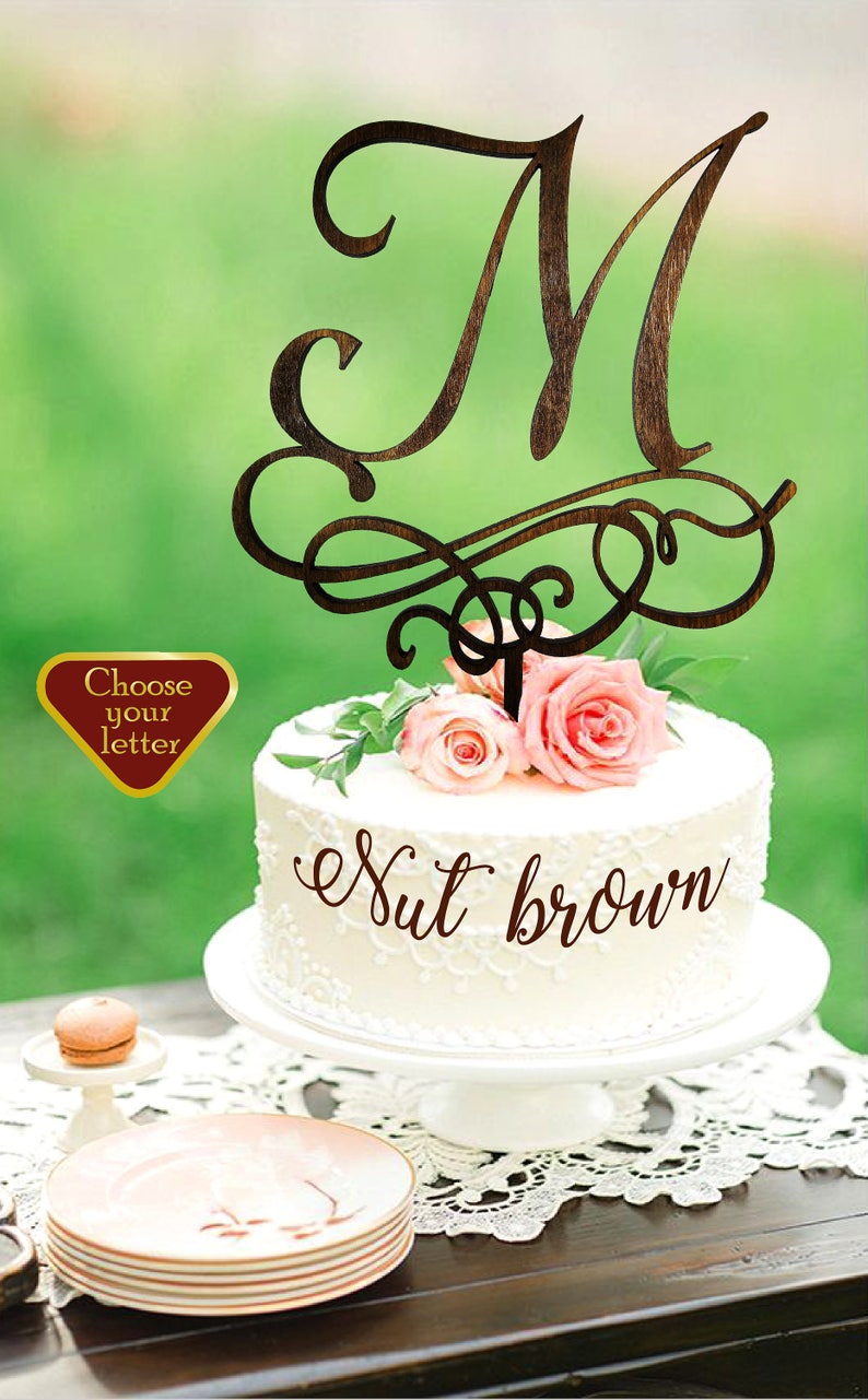 Letter M Cake Topper Gold Initial Cake Topper Letter Cake - Etsy