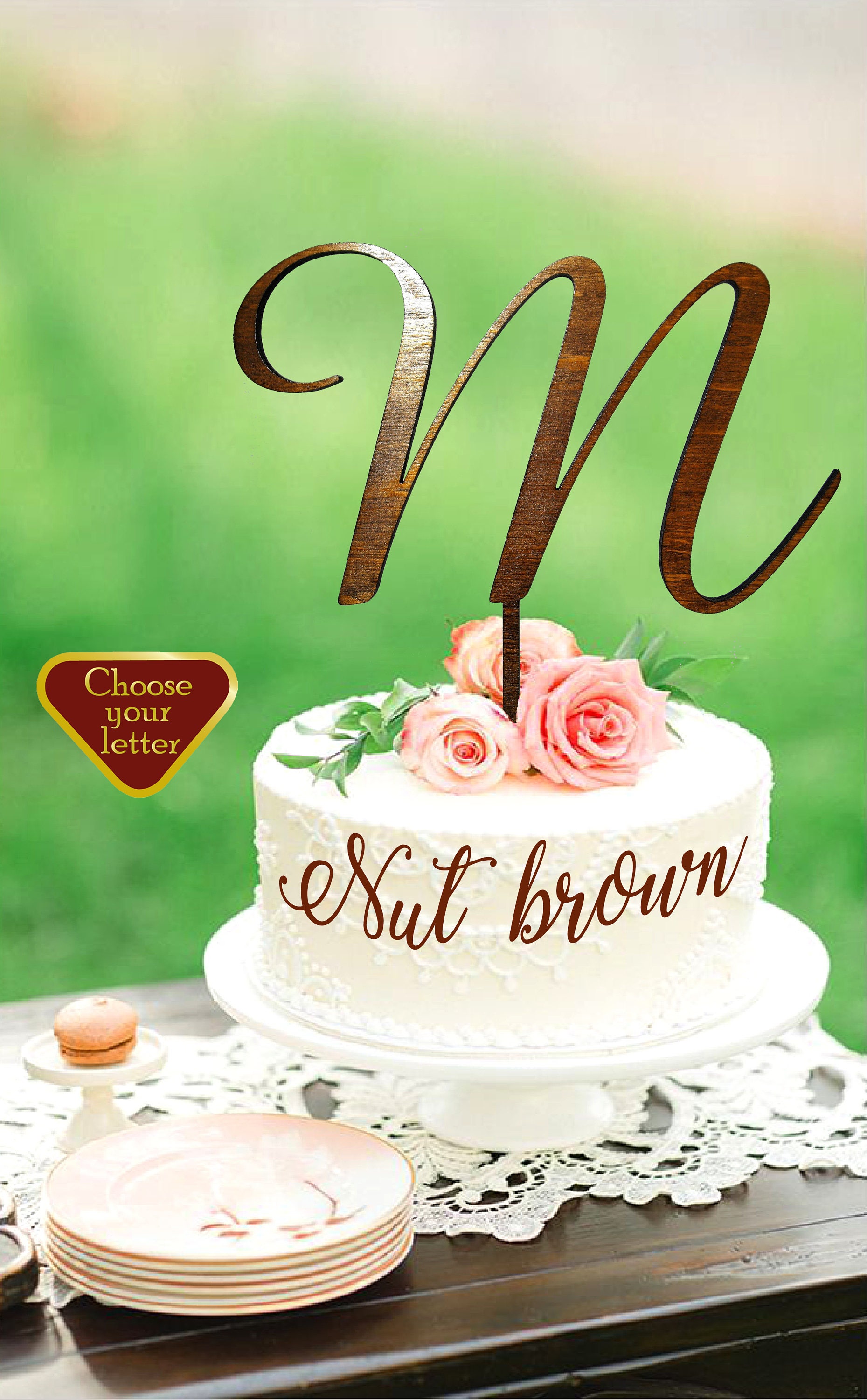 Letter m cake topper wedding cake topper cake toppers for | Etsy