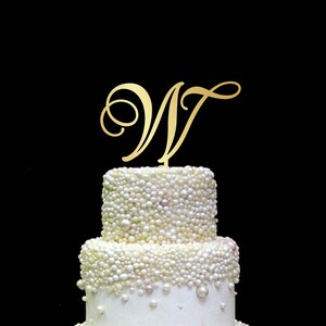 Letter W Cake Topper, Cake Topper Wedding, Rustic Cake Topper, Single ...