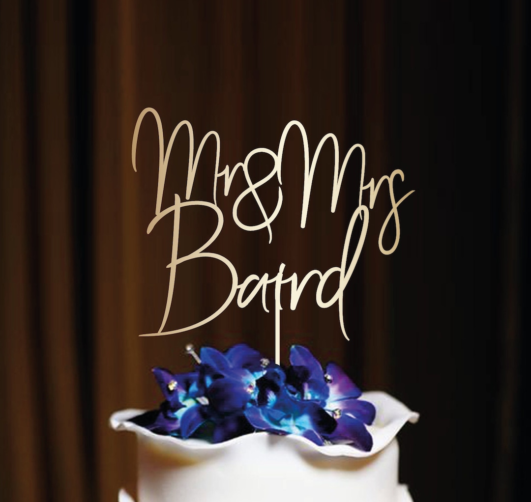 Personalized Cake Topper, Custom Names Cake Topper, Mr and Mrs Cake ...