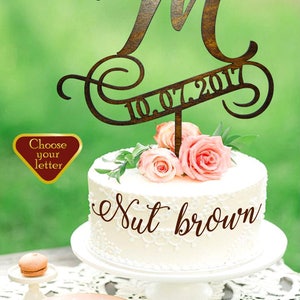 M Cake Topper Cake Toppers for Wedding Wedding Cake Topper - Etsy