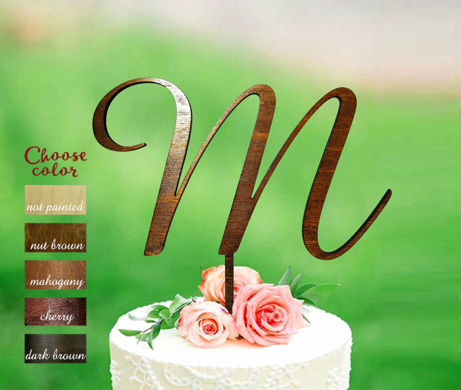 Letter M Cake Topper Wedding Cake Topper Cake Toppers for - Etsy