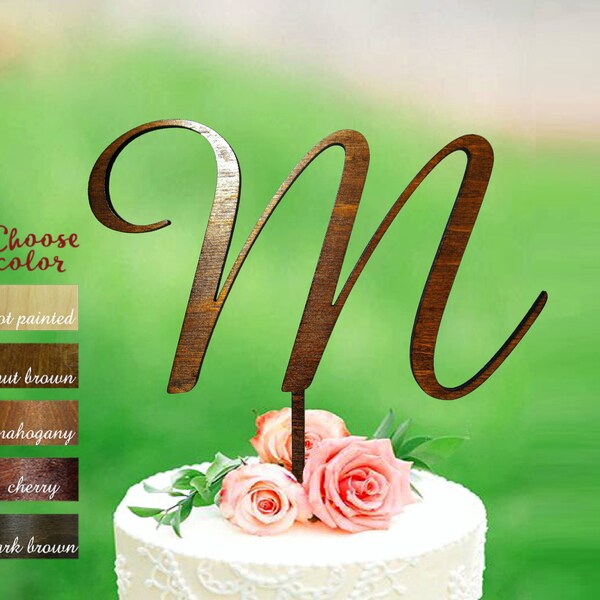 Letter M Cake Topper - Etsy