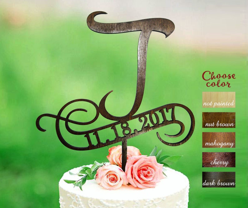 Letter J Cake Topper Cake Topper Letter J Wedding Cake - Etsy