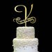Letter V Cake Topper Cake Toppers for Wedding Letter Wedding - Etsy