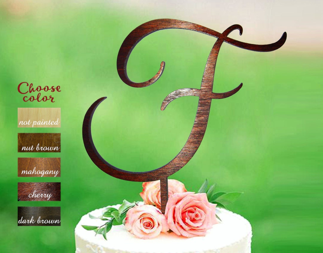 Carta f Cake Topper topper de pastel personalizado topper de - Etsy México