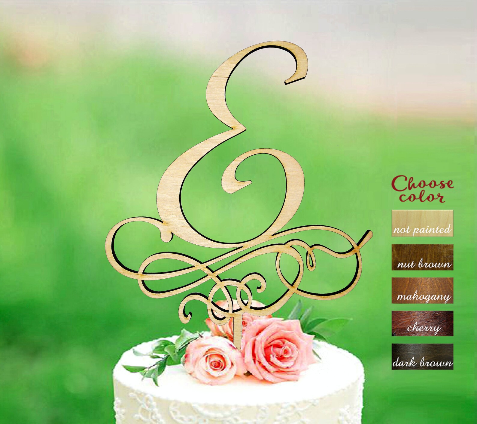 E Cake Topper Wedding Cake Topper Cake Topper for Wedding | Etsy