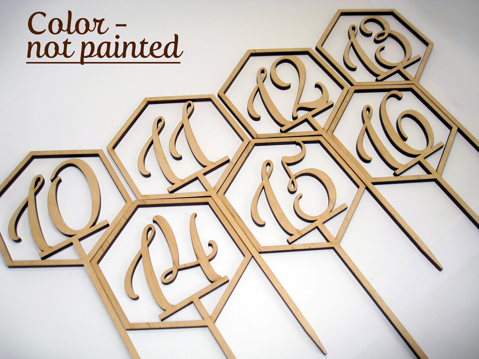 Table Numbers Geometric Table Numbers for Wedding Hexagon | Etsy