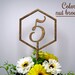 Table Numbers Geometric Table Numbers for Wedding Hexagon - Etsy