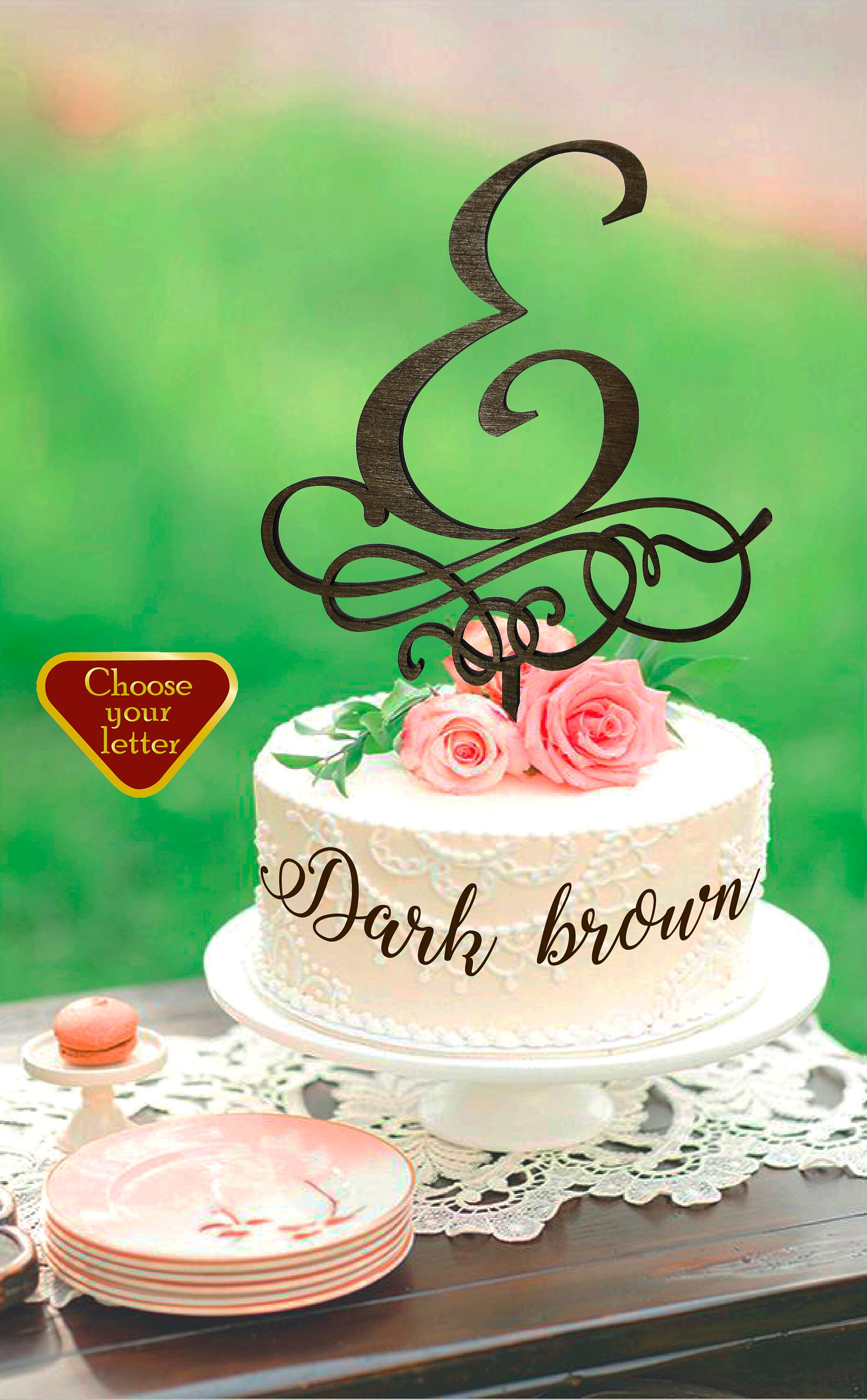 E Cake Topper Wedding Cake Topper Cake Topper for Wedding | Etsy