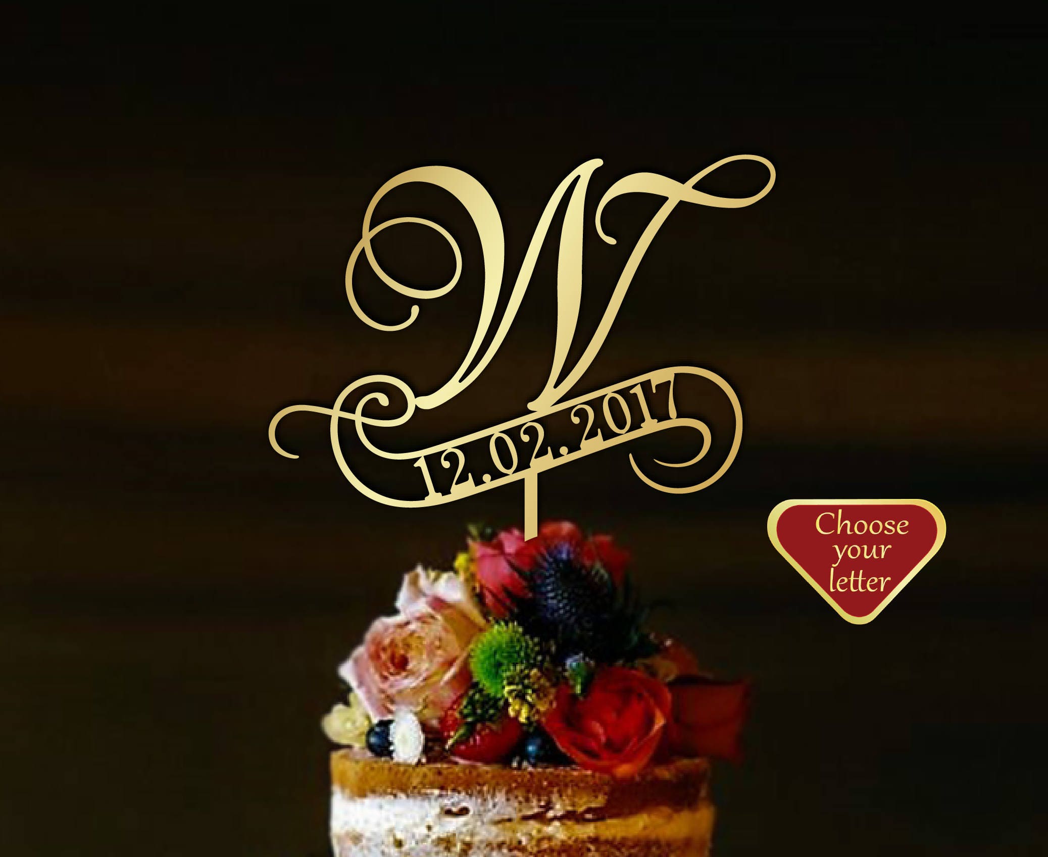 Letter W Cake Topper Cake Topper Wedding Rustic Cake Topper - Etsy