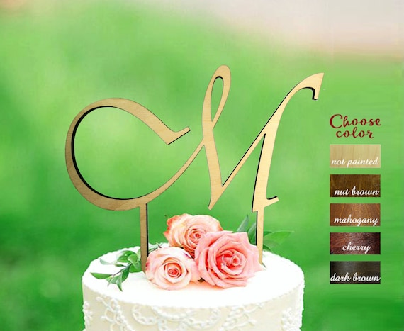 M Cake Topper