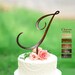 Letter J Cake Topper, Wood Initial Cake Topper, Wood Cake Topper ...