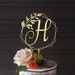 H Cake Topper, Wedding Cake Topper, Cake Toppers for Wedding, Rustic ...