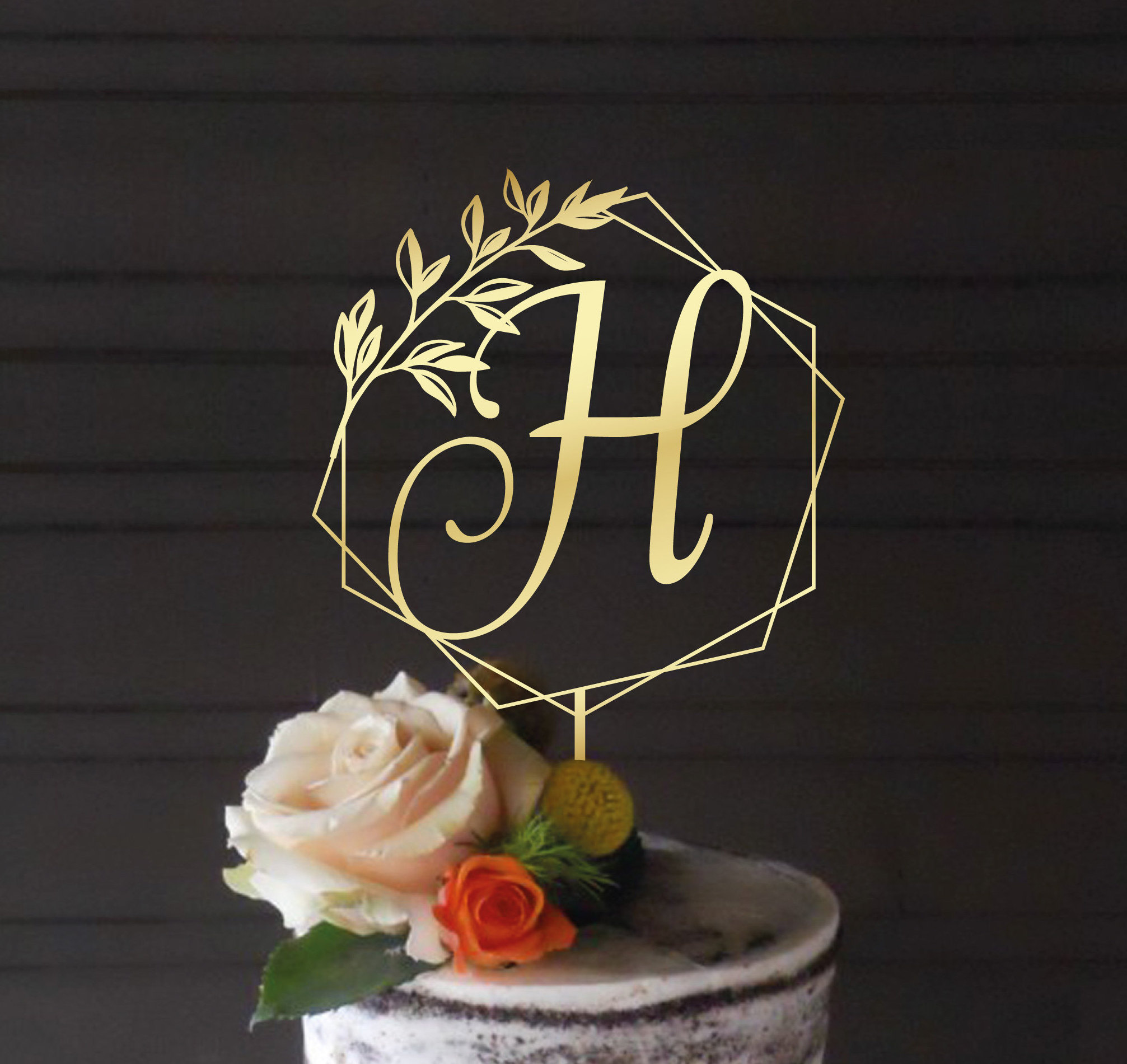 H Cake Topper Wedding Cake Topper Cake Toppers for Wedding | Etsy