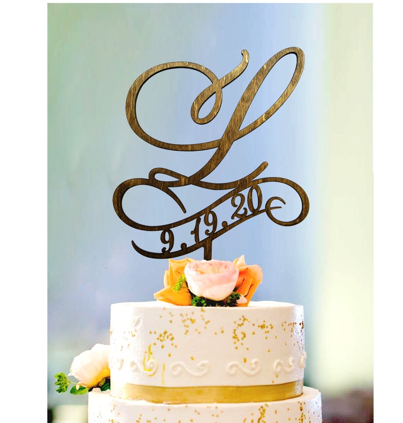 L cake topper wedding cake topper cake toppers for wedding | Etsy