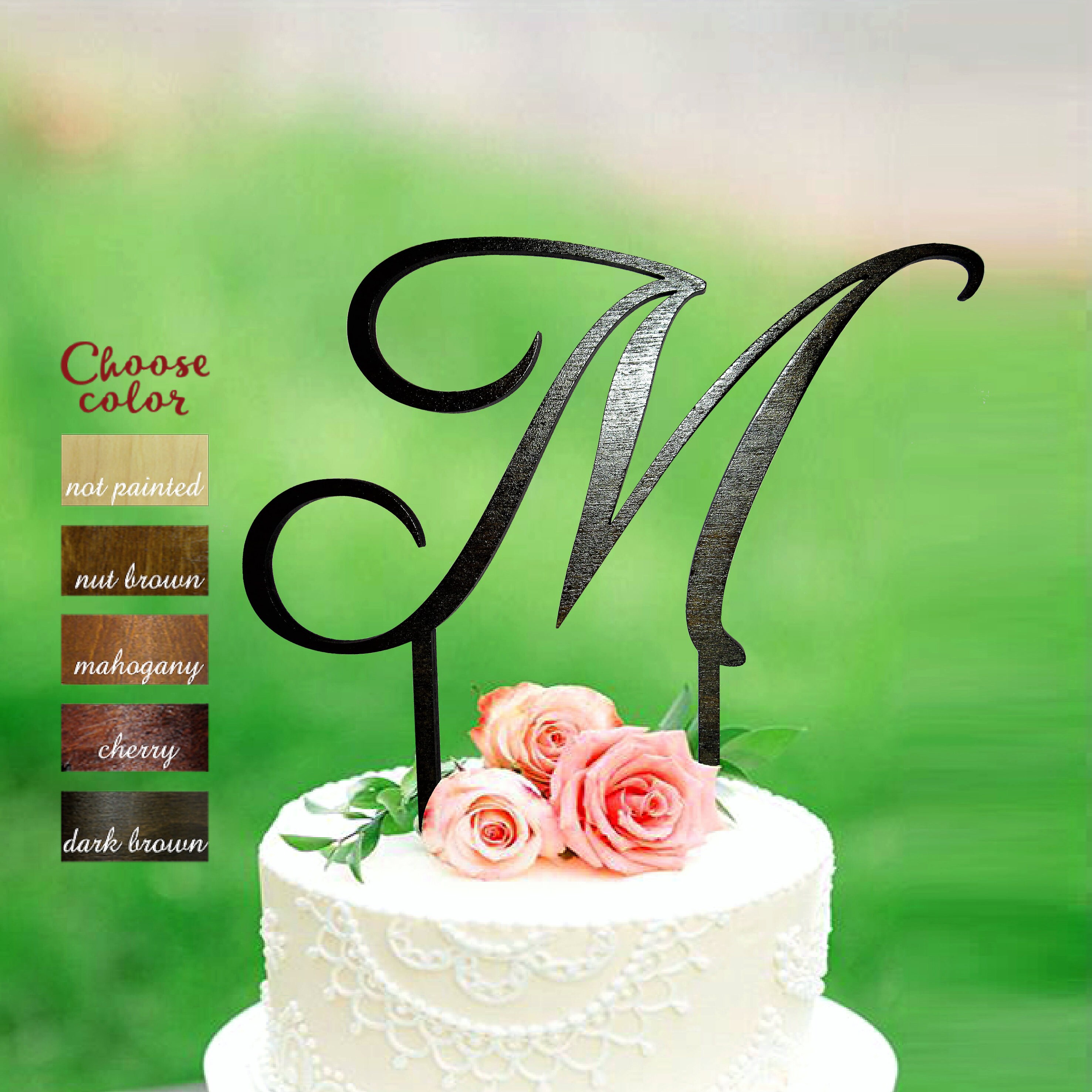 Letter M Cake Topper Cake Toppers for Wedding Wedding Cake | Etsy