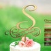 Letter S Cake Topper Rustic Monogram Cake Topper Letter - Etsy