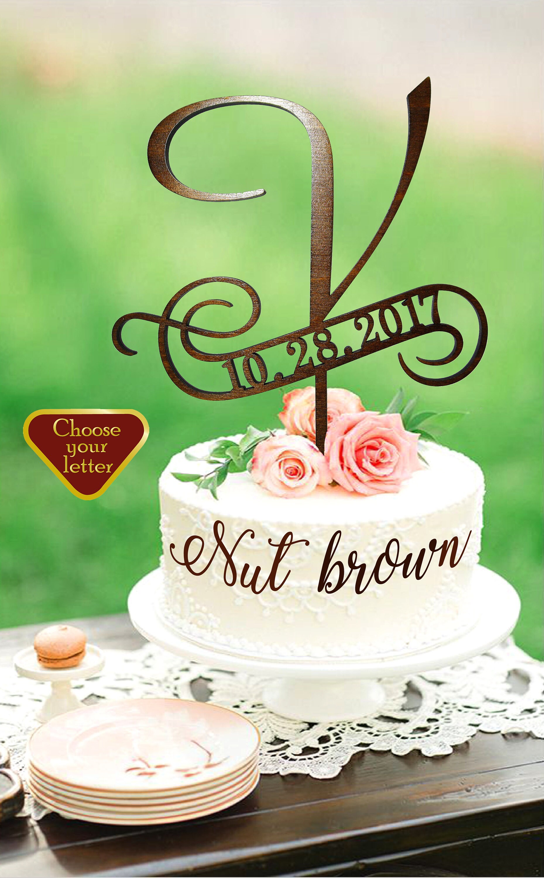 Letter V Cake Topper Cake Toppers for Wedding Letter Wedding | Etsy