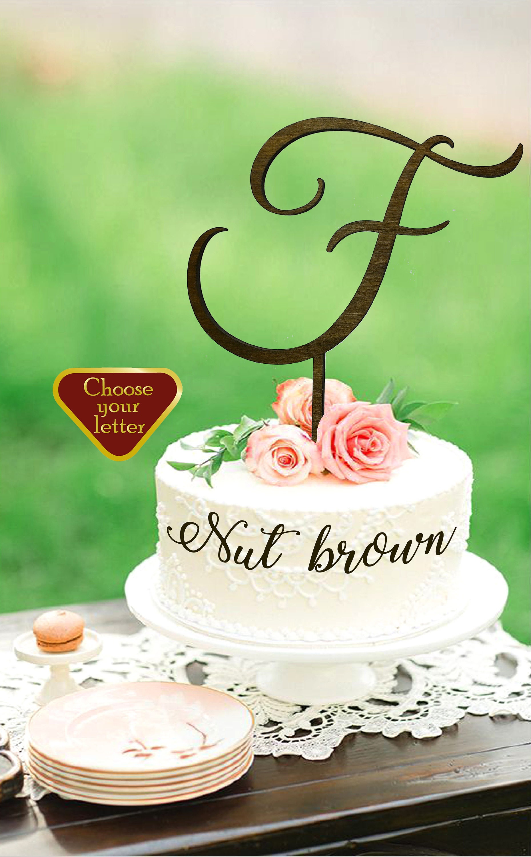 Letter F Cake Topper Cake Toppers for Wedding Letter and - Etsy