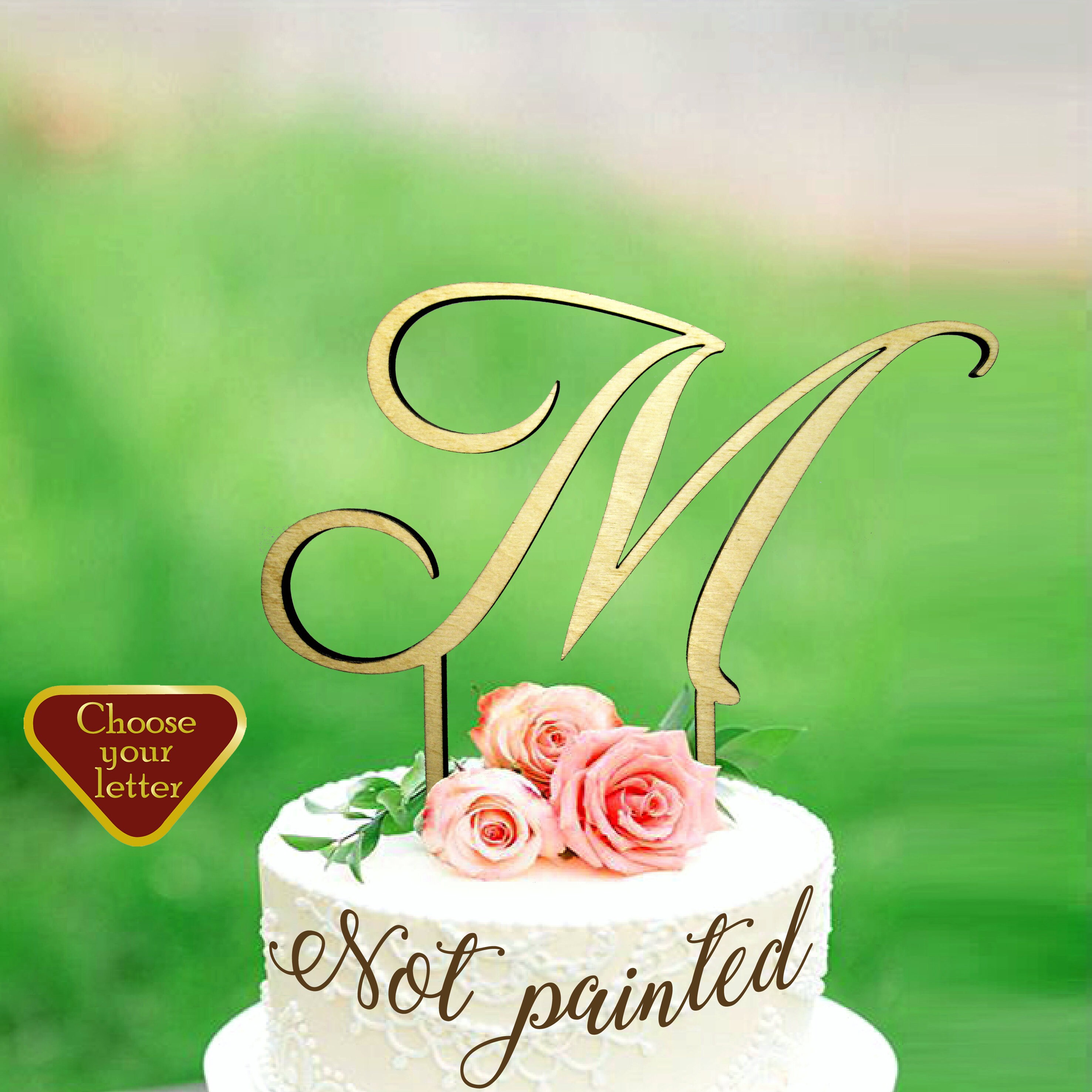 Letter M Cake Topper Cake Toppers for Wedding Wedding Cake | Etsy