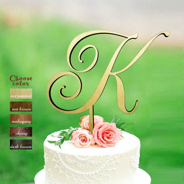 K Cake Topper - Etsy
