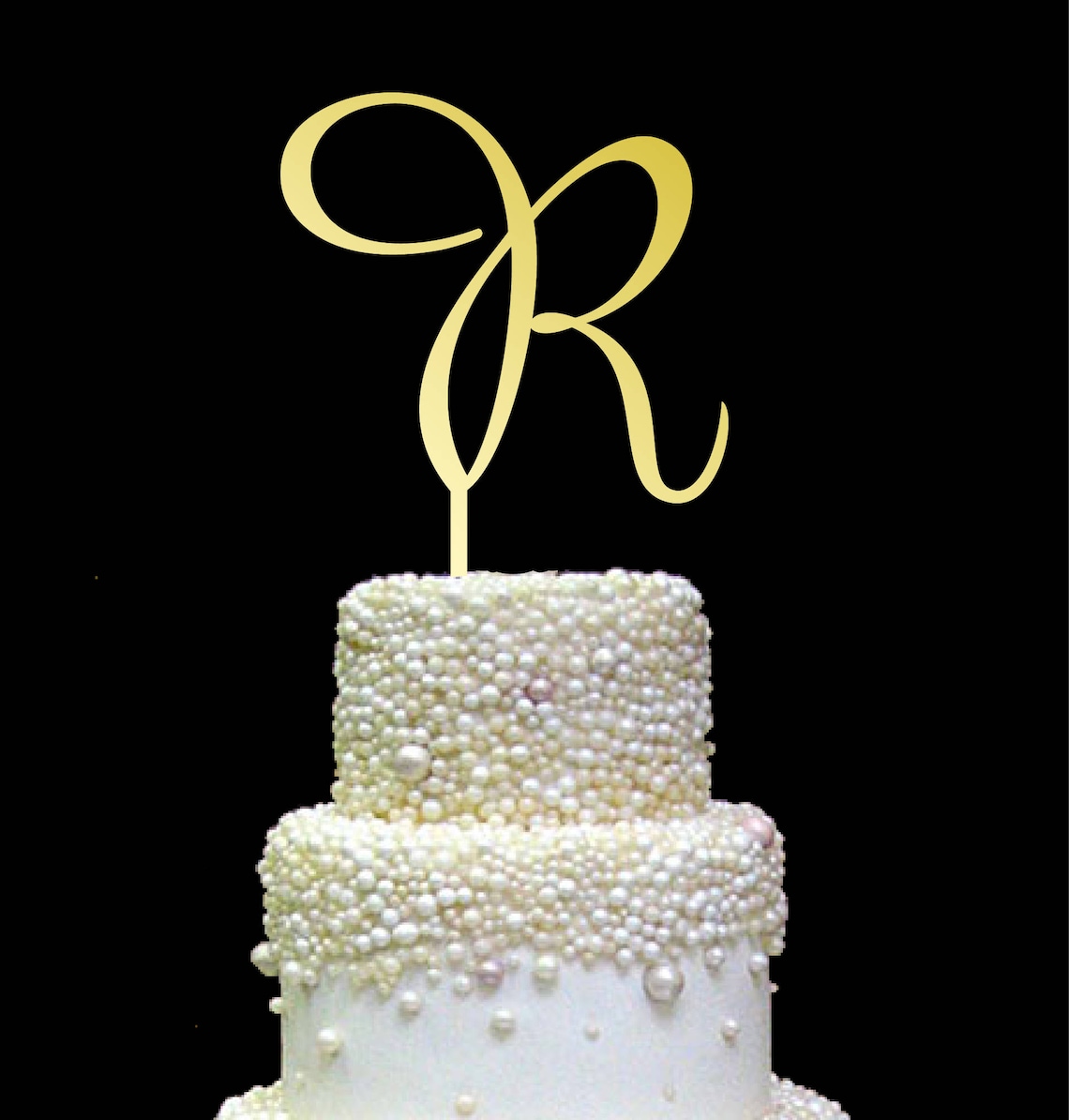 R Cake Topper Cake Topper for Wedding Initial Cake Topper - Etsy