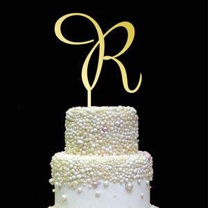 R Cake Topper Cake Topper for Wedding Initial Cake Topper - Etsy